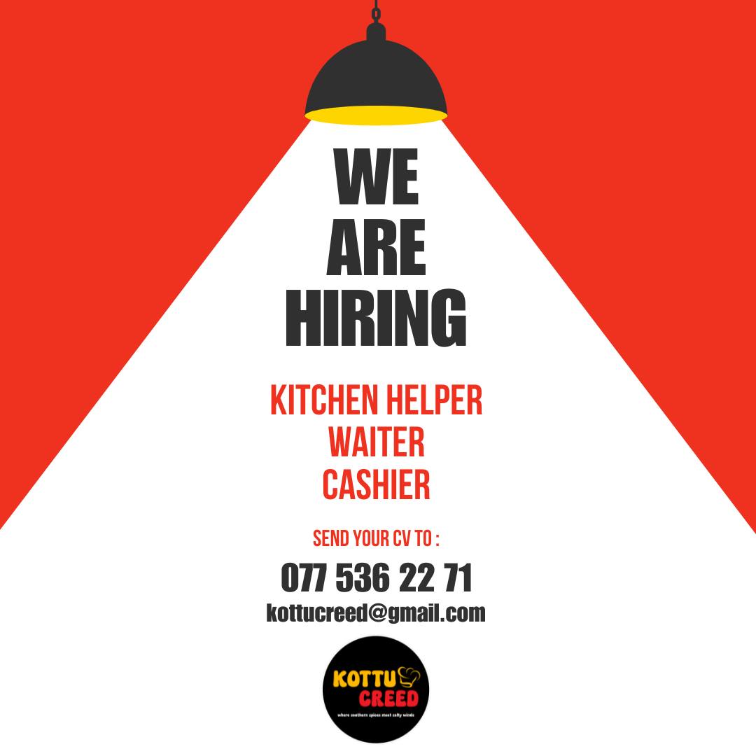 Kitchen Helper/ Waiter/ Cashier | Galle
