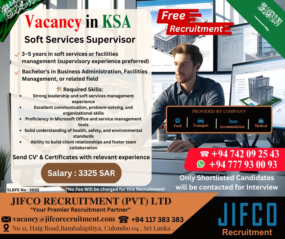 Soft Services Supervisor | Saudi Arabia