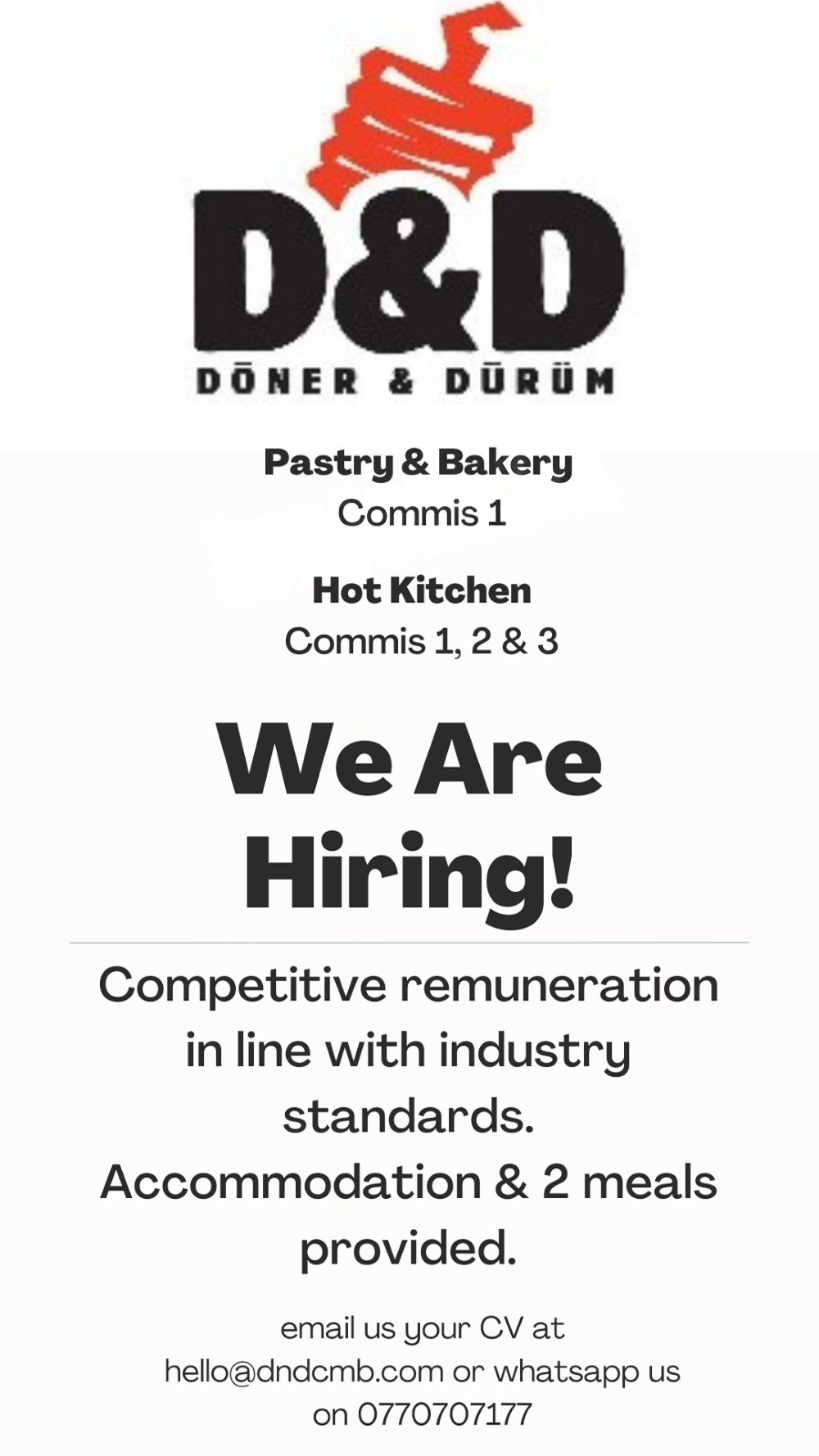 Commis I - Hot Kitchen | Colombo 5