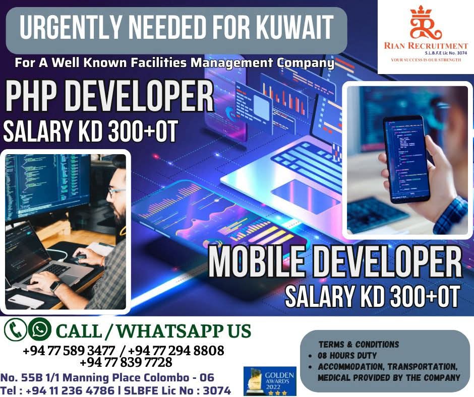 Php Developer / Mobile Developer | Kuwait