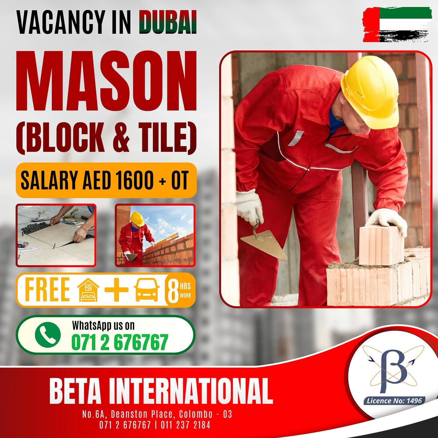 Mason (Block & Tile) | United Arab Emirates (UAE)