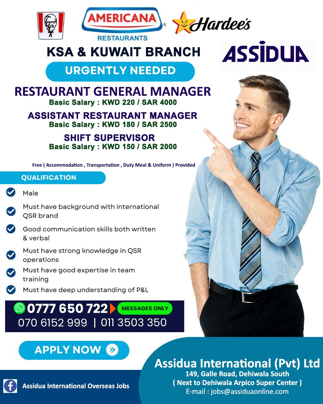Restaurant General Manager / Assistant Restaurant Manager / Shift ...