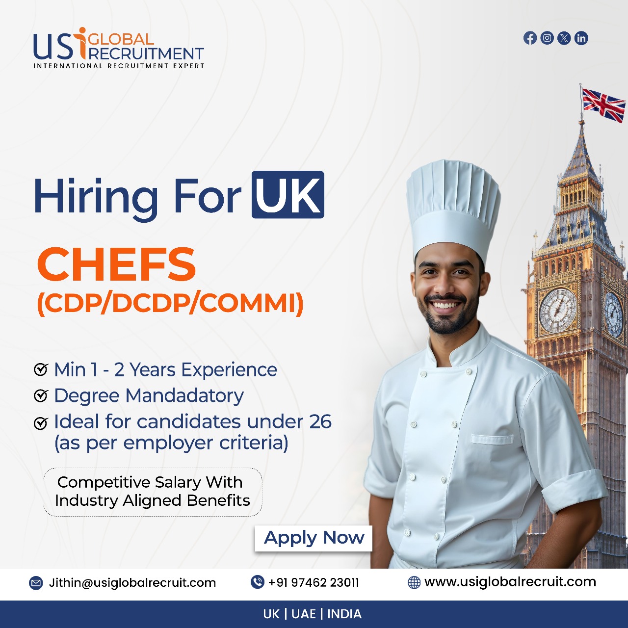 Chef - CDP / Chef - DCDP / Chef - COMMI | United Kingdom (UK)