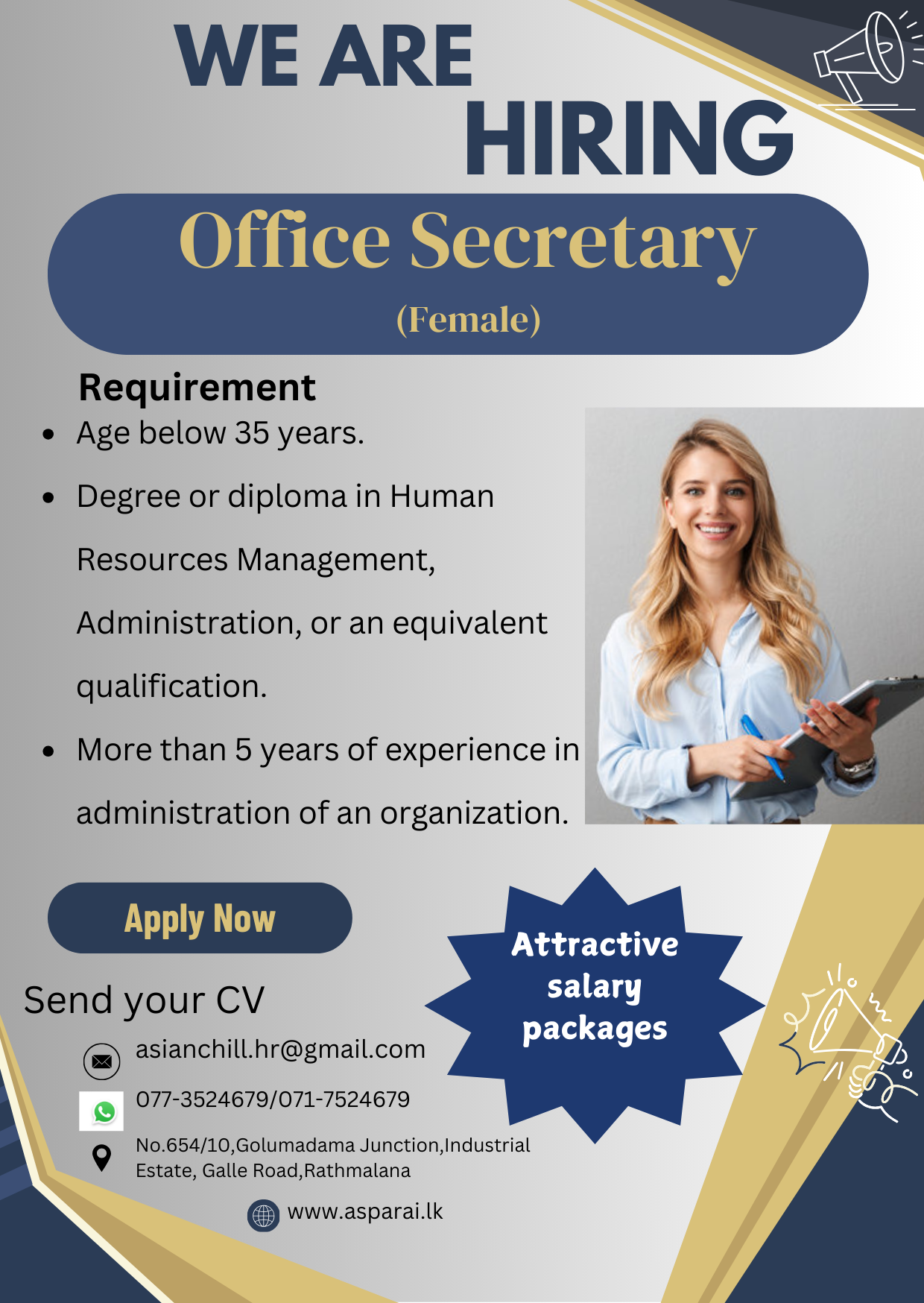 Office Secretary Female | Colombo - Other