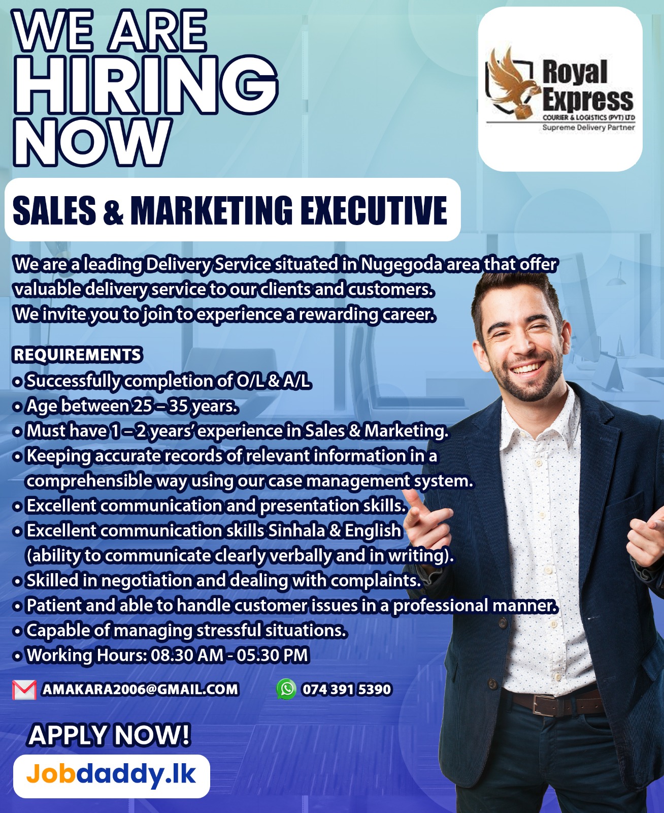 Sales & Marketing Executive | Nugegoda